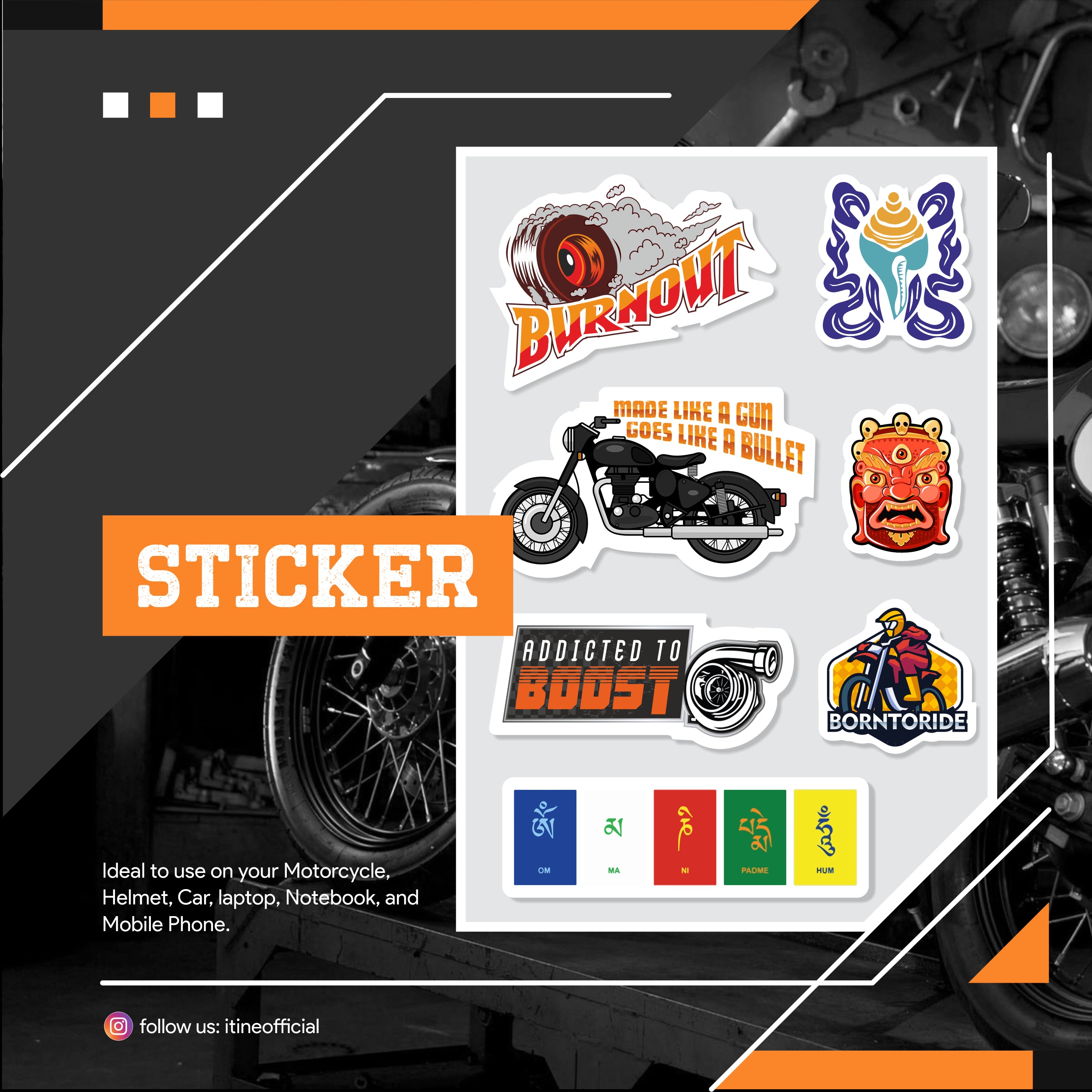 Custom Bike Stickers Online, Keytags for Bikes - ITINE – myitine