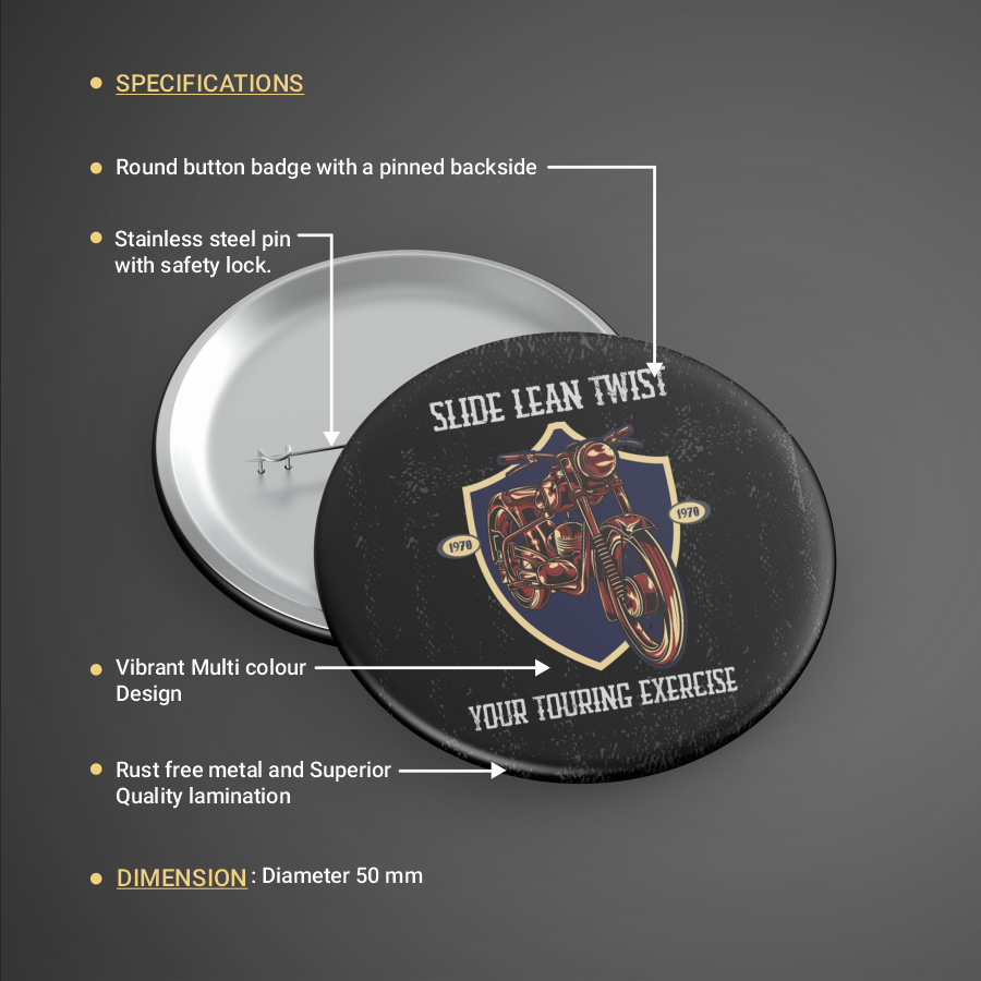 Side Lean Twist Badges Design - ITINE – myitine